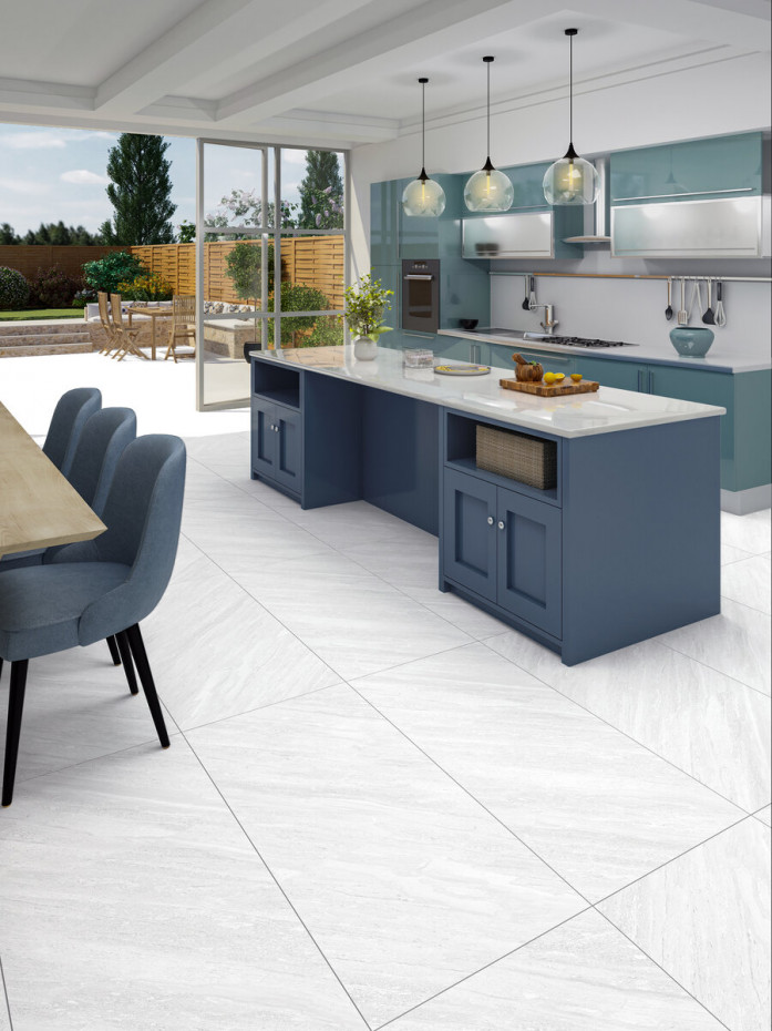 Eco White Large Format Indoor Wall Floor Tile 1200x600 mm