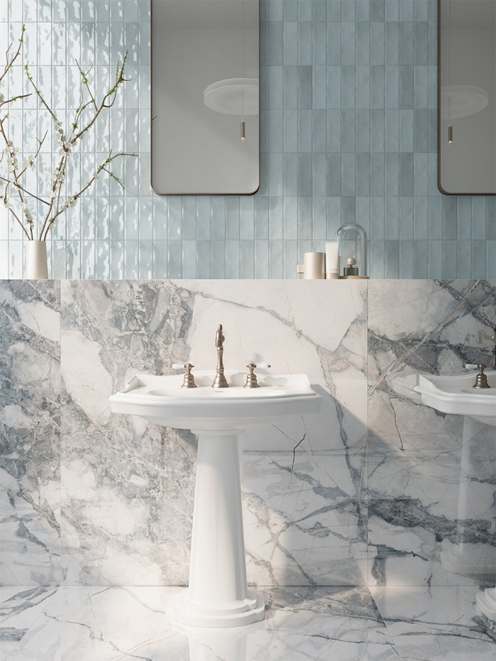 Marble effect tiles store