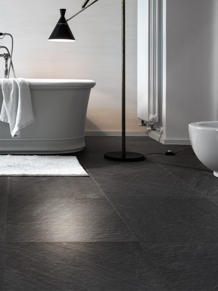 Black floor tiles store